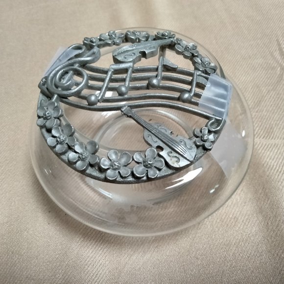 Vintage | Accents | Vintage Mid Century Pewter Silver Lid Musical Art ...